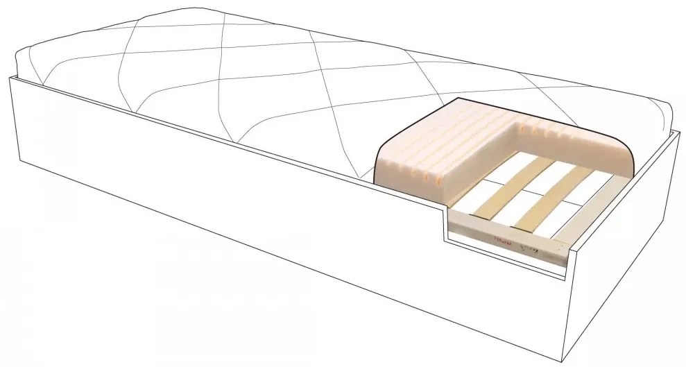 Blanář Válenda Elena 90x200 cm Potah: Šedobílá se vzorem