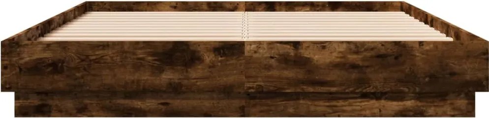 Rám postele s LED osvětlením kouřový dub 150 x 200 cm 3209790