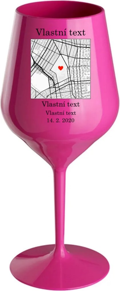 Personalizovaná nerozbitná sklenice s mapou