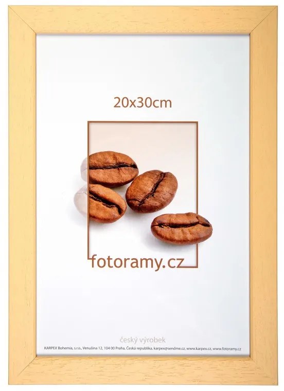 Dřevěný fotorámeček DR011K 21x30 A4 04 natural KARPEX