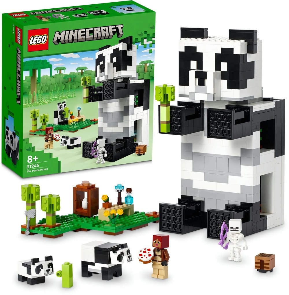 Lego stavebnice lego minecraft 21245 pandí útočiště