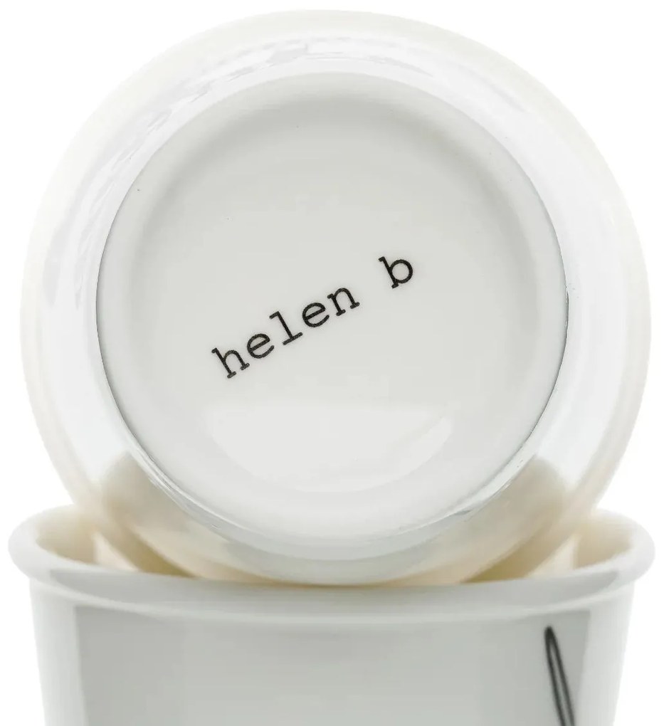 helen b Porcelánový hrnek Arty Farty Club 220 ml, bílá barva, porcelán