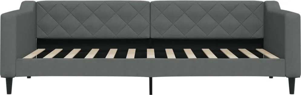 Válenda s matrací tmavě šedá 90 x 200 cm textil 3197409