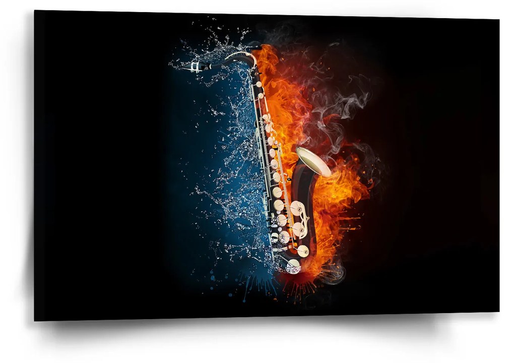 Obraz SABLIO - Ohnivý saxofon 60x40 cm