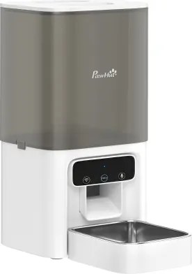PawHut automatický zásobník krmiva pro kočky, 4,5 l WiFi s časovačem, programovatelný pro 1-10 jídel, automatická krmná stanice s hlasovým záznamníke…