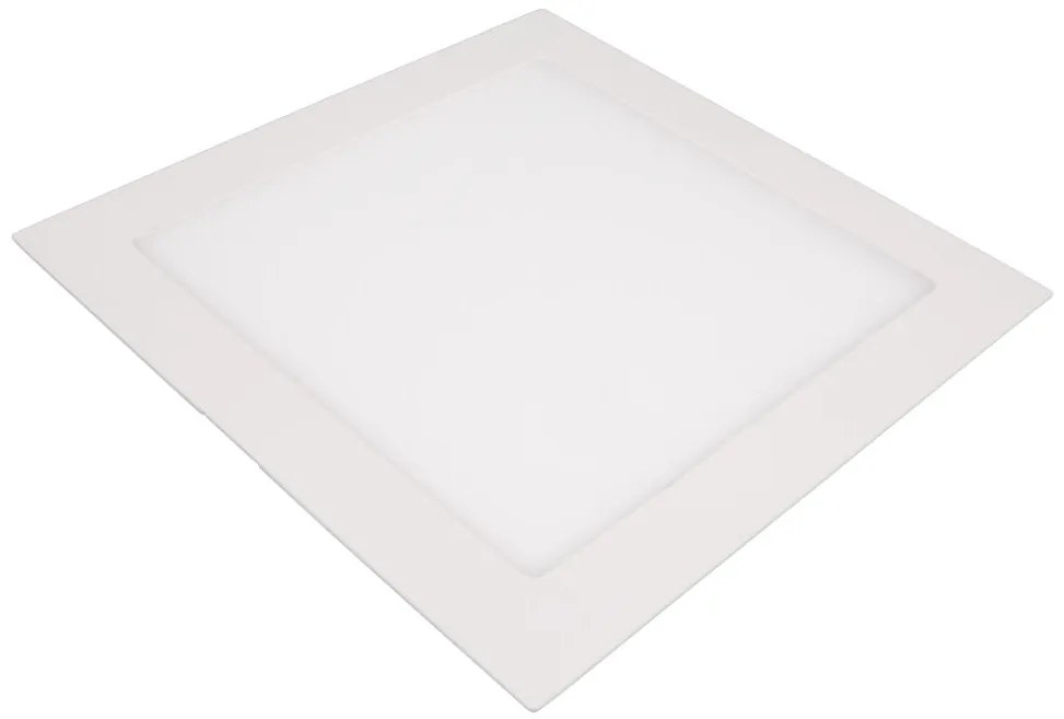 LED Solution Bílý vestavný LED panel hranatý 225 x 225mm 18W Barva světla: Teplá bílá 191095