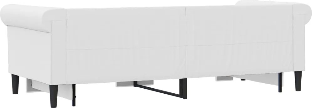Válenda s přistýlkou bílá 90 x 200 cm umělá kůže 3197724