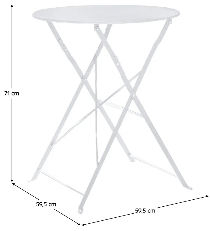 Kondela Zahradní set 1+2, bílá, ocel, OBAX