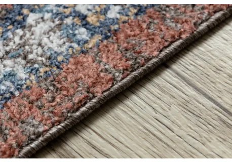 Moderní koberec BELLE BG60A hnědý / růžový střapce velikost 140x190 cm | krásné koberce cz