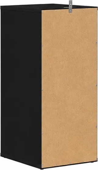 skříňka na boty, botník, 5 polic, dřevo, 72x36x32 cm, černá, Dekorino BB20260070