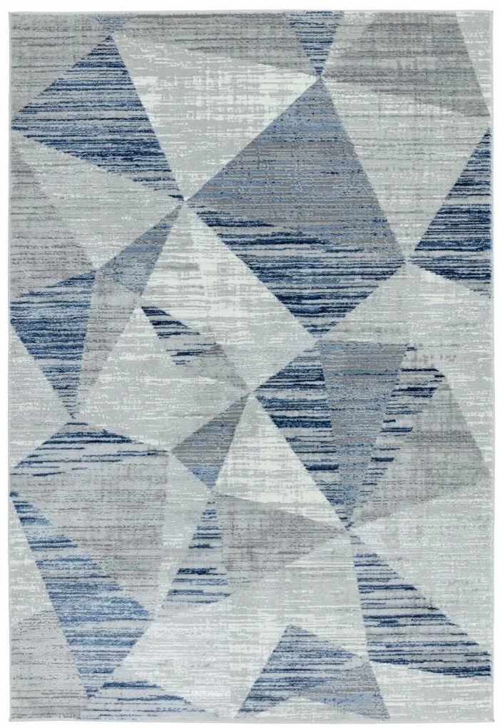 Modrý koberec Volter Block Blue Rozměry: 80x150 cm