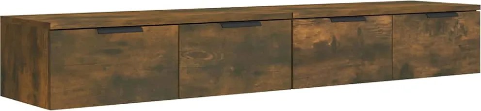 Nástěnné skříňky 2 ks kouřový dub 68x30x20 cm kompozitní dřevo 3115897