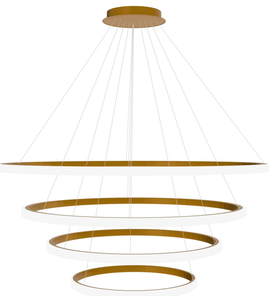 Toolight Toolight, závěsné svítidlo 100cm, 60W, 3000K, LHJ010-CP4, zlatá matná, OSW-50003