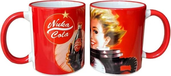 DEVplus Hrnek Fallout - Nuka Cola Ad 325 ml Bílá/Červená