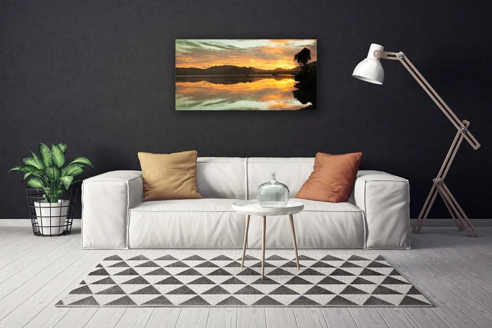 Obraz na plátně Voda Hory Krajina 140x70 cm