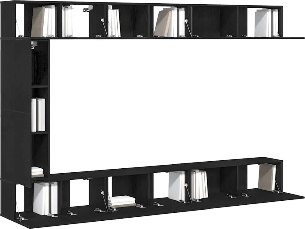 Sestava TV skříněk 9 ks Černý dub Kompozitní dřevo 3333058