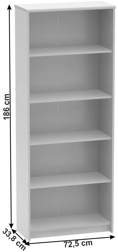 Kondela Kancelářský regál, bílá, JOHAN 2 NEW 04