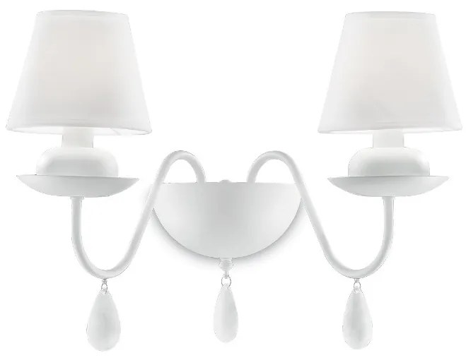 Nástěnné svítidlo Ideal Lux Blanche AP2 bianco 035598 bílé