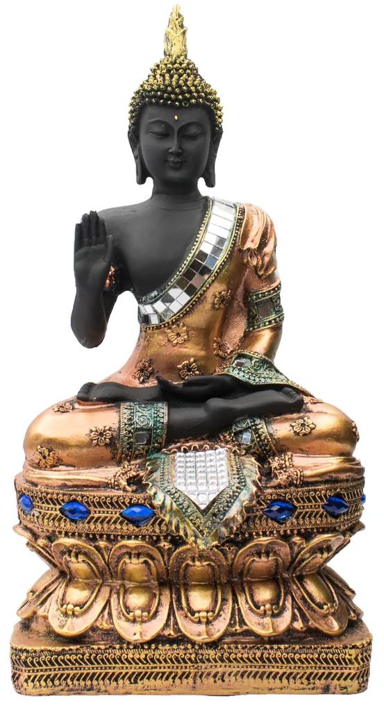 Milujeme Kameny Buddha - soška Feng Shui - barevná