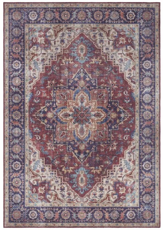 Nouristan - Hanse Home koberce Kusový koberec Asmar 104000 Plum/Red Rozměr: 80x200