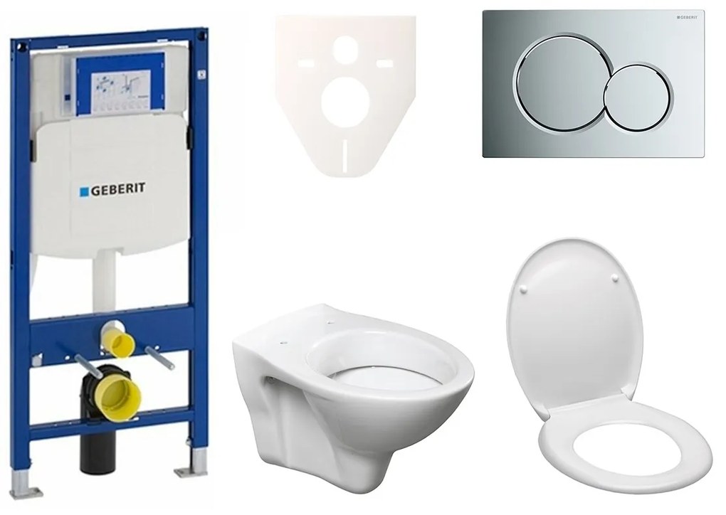 Cenově zvýhodněný závěsný WC set Geberit do lehkých stěn / předstěnová montáž+ WC S-Line S-line Pro 111.300.00.5ND2