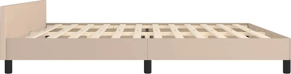 Rám postele s čelem cappuccino 200x200 cm umělá kůže 3125596