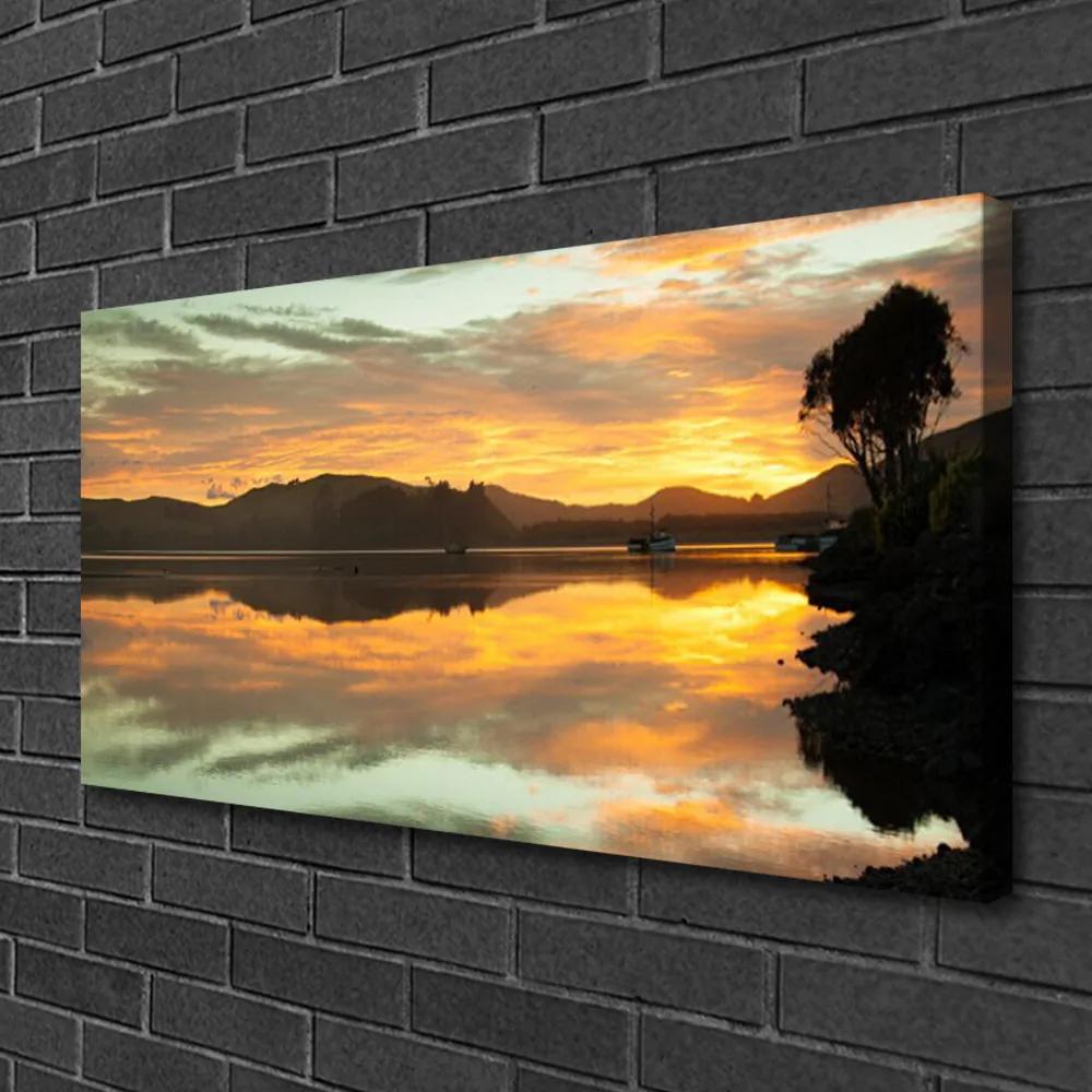 Obraz na plátně Voda Hory Krajina 100x50 cm