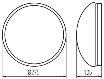 Svítidlo s čidlem Kanlux PIRES DL-60O E27 sklo matné 08810