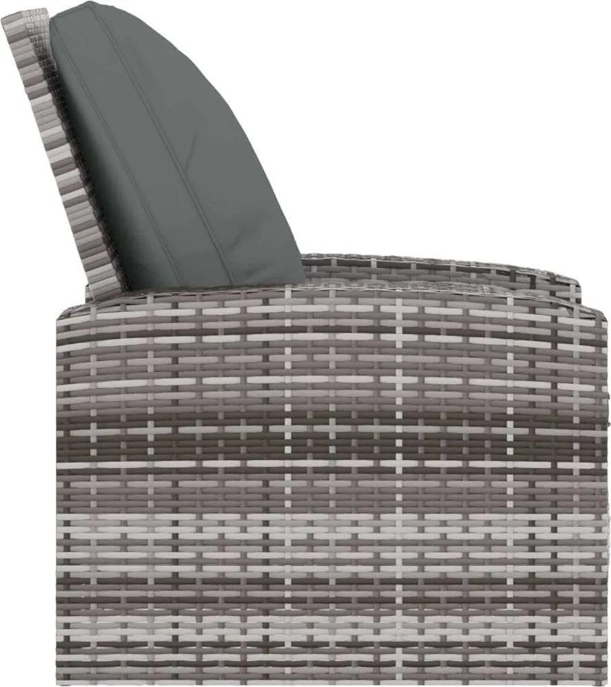 vidaXL Zahradní polohovací křeslo s poduškami polyratan [364105] Barva: světle hnědá