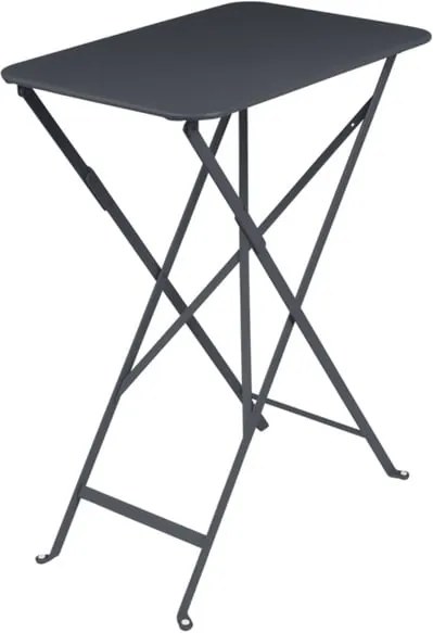 Antracitově šedý zahradní stolek Fermob Bistro, 37 x 57 cm