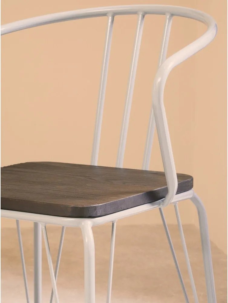 Šedá/v tmavě přírodní barvě jídelní židle z jilmového dřeva District – Premier Housewares