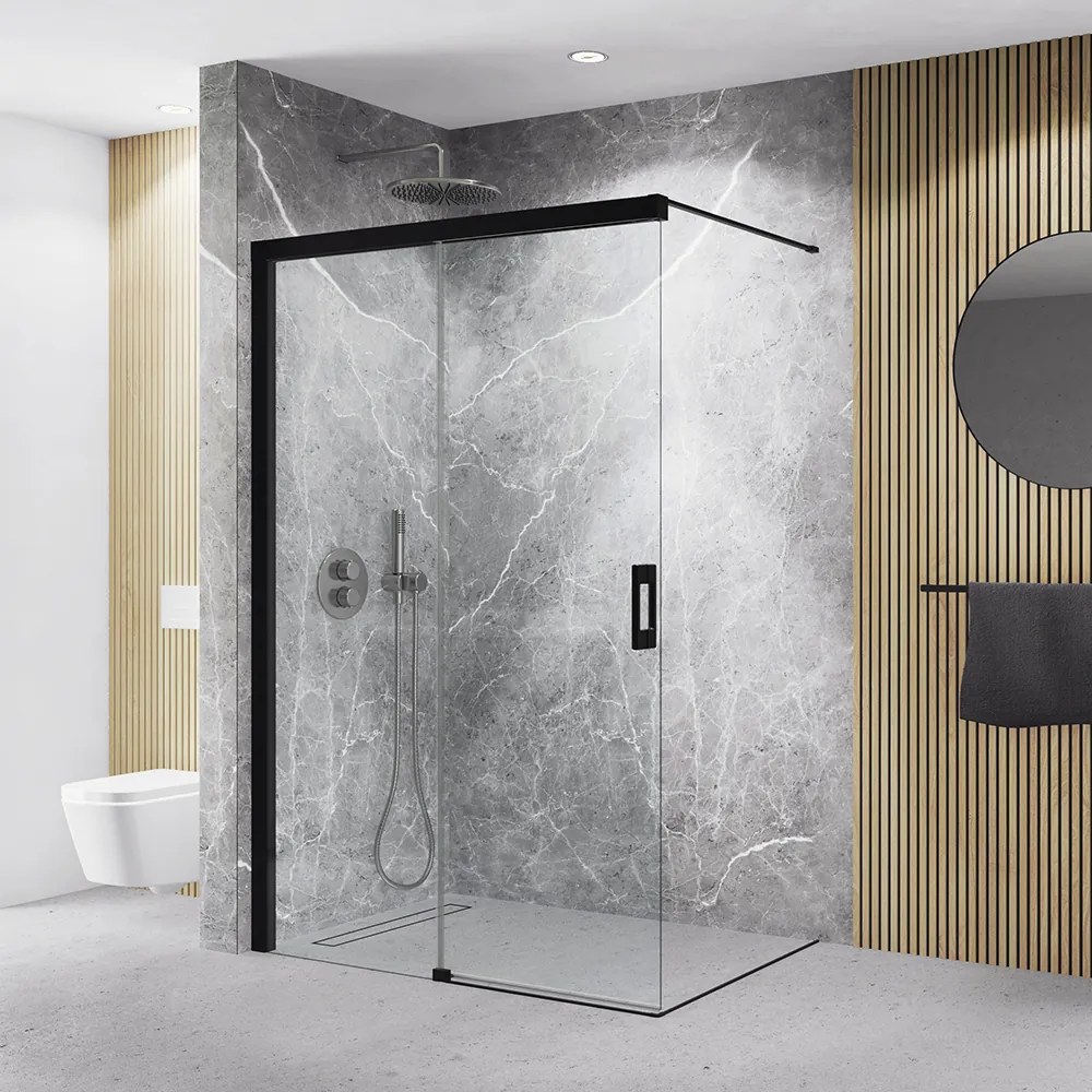 MI DWL / MI DWR 2050 mm 1485–1510 Transparent O 1500 Černý elox Levé dveře MI DWL 150205 NPE