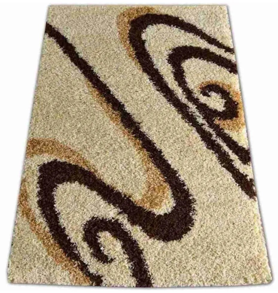Kusový koberec Shaggy vlas 50 mm Ronda krémový, Velikosti 120x170cm