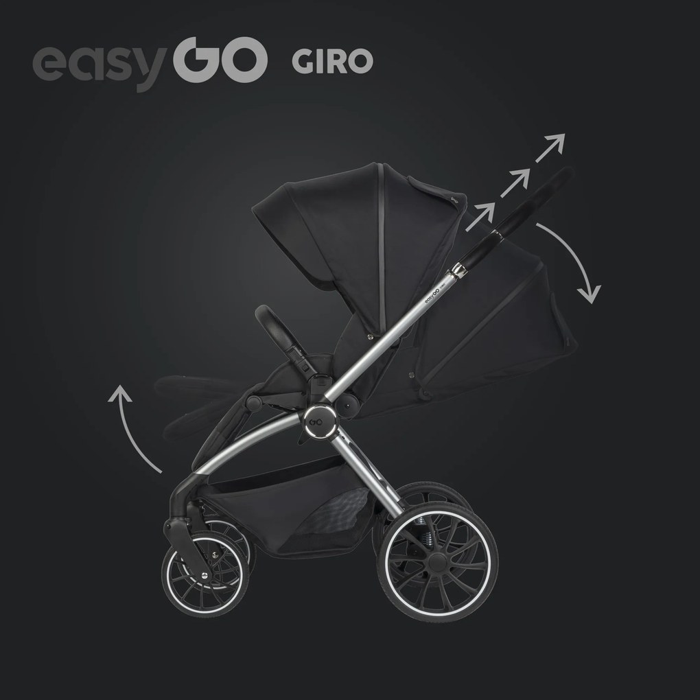Kombinovaný kočárek EasyGo Giro 2v1 Ebony Black
