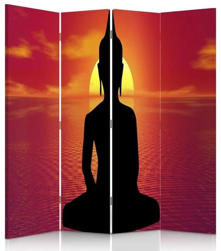 Gario Paraván Buddha Meditation Rozměry: 145 x 170 cm, Provedení: Klasický paraván