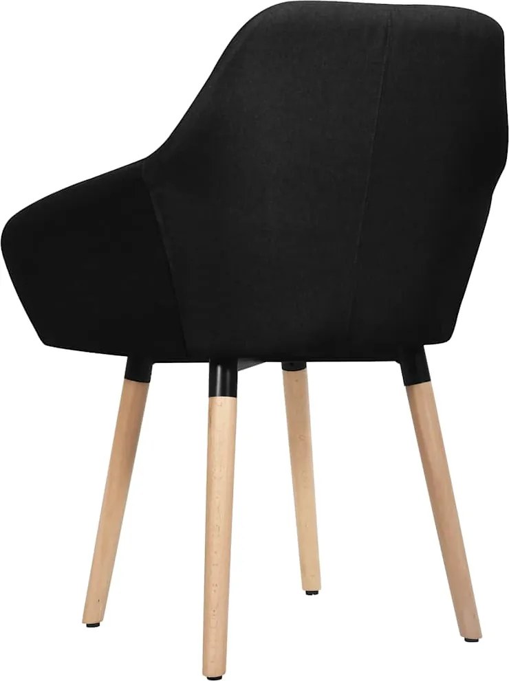 Jídelní židle 2 ks černé textil 283465