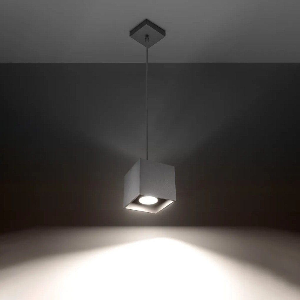 Sollux Lighting Závěsné svítidlo QUAD 1 šedé