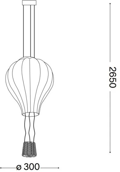 Ideal Lux - Lustr na lanku DREAM BIG 1xE27/42W/230V pr. 30 cm