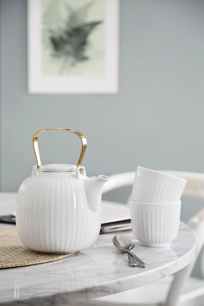 KÄHLER Porcelánový latte cup Hammershøi White 200 ml, bílá barva, porcelán