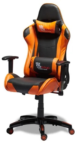 Černooranžová ergonomická kancelářská židle Furnhouse Gaming