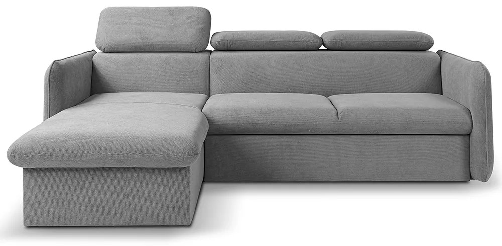 Malá sedací souprava SLIM | 179x235 cm | LEVÁ | 20 středně hnědá | rozkládací + úložný prostor