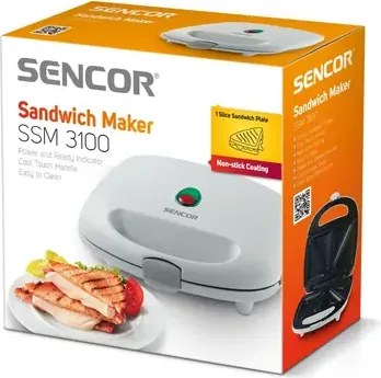 SENCOR SSM 3100 bílá / Sendvičovač / 700W