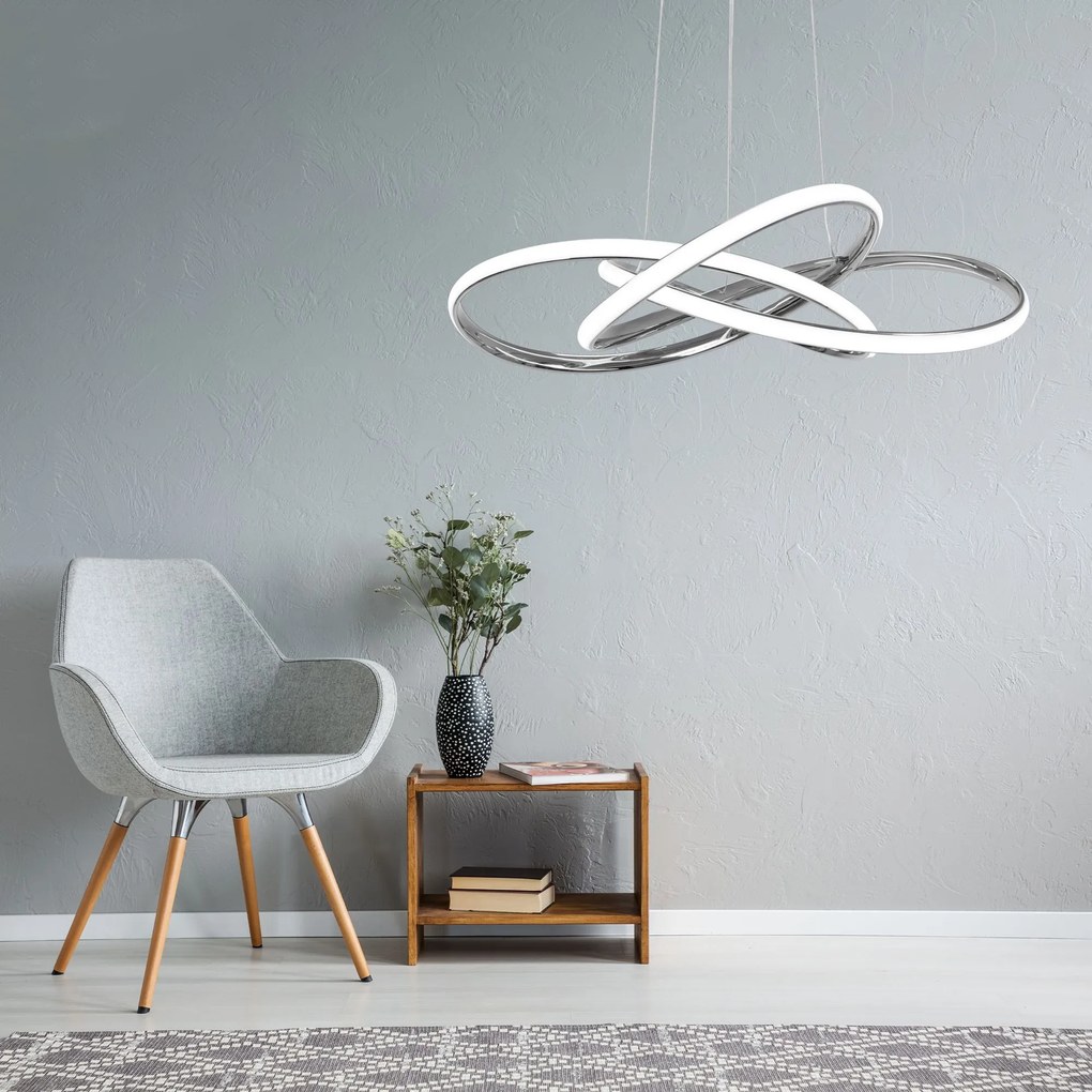 Toolight Toolight, Node moderní stropní svítidlo LED + dálkové ovládání APP816-CP, chromová, OSW-03997