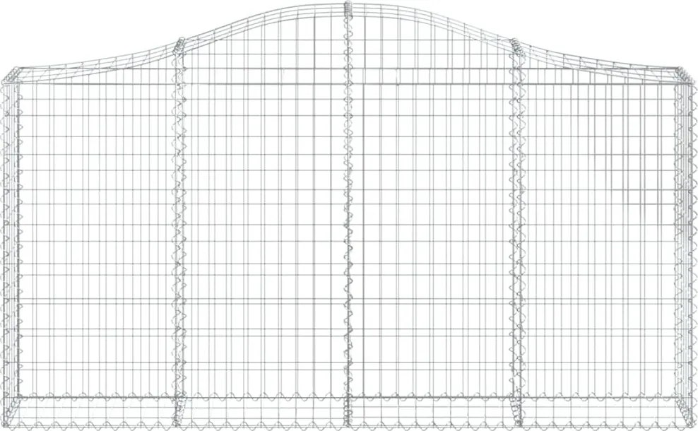 vidaXL Klenuté gabionové koše 12ks 200x30x100/120cm pozinkované železo [3145440]