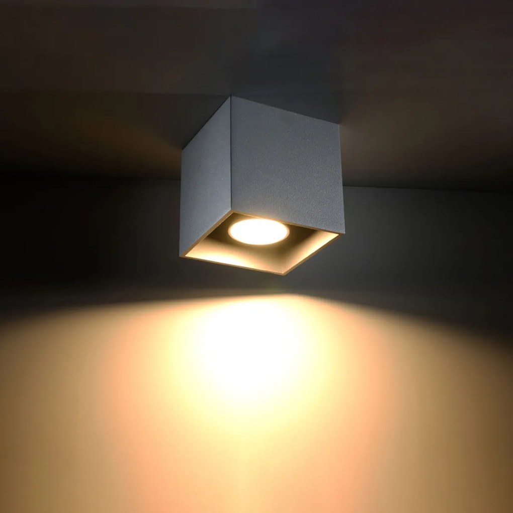 Sollux Lighting Stropní svítidlo QUAD 1 šedé