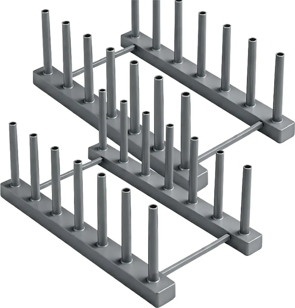 Camerazar Sada 2 organizérů na talíře a odkapávače šedého vzhledu
