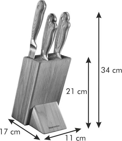TESCOMA Blok na nože FEELWOOD, s 5 noži