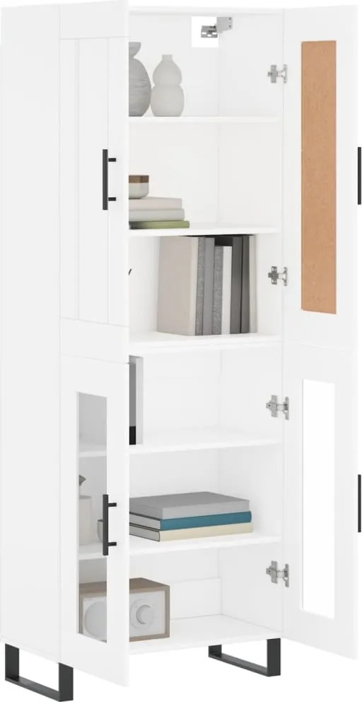 Skříň highboard bílá 69,5 x 34 x 180 cm kompozitní dřevo 3199641