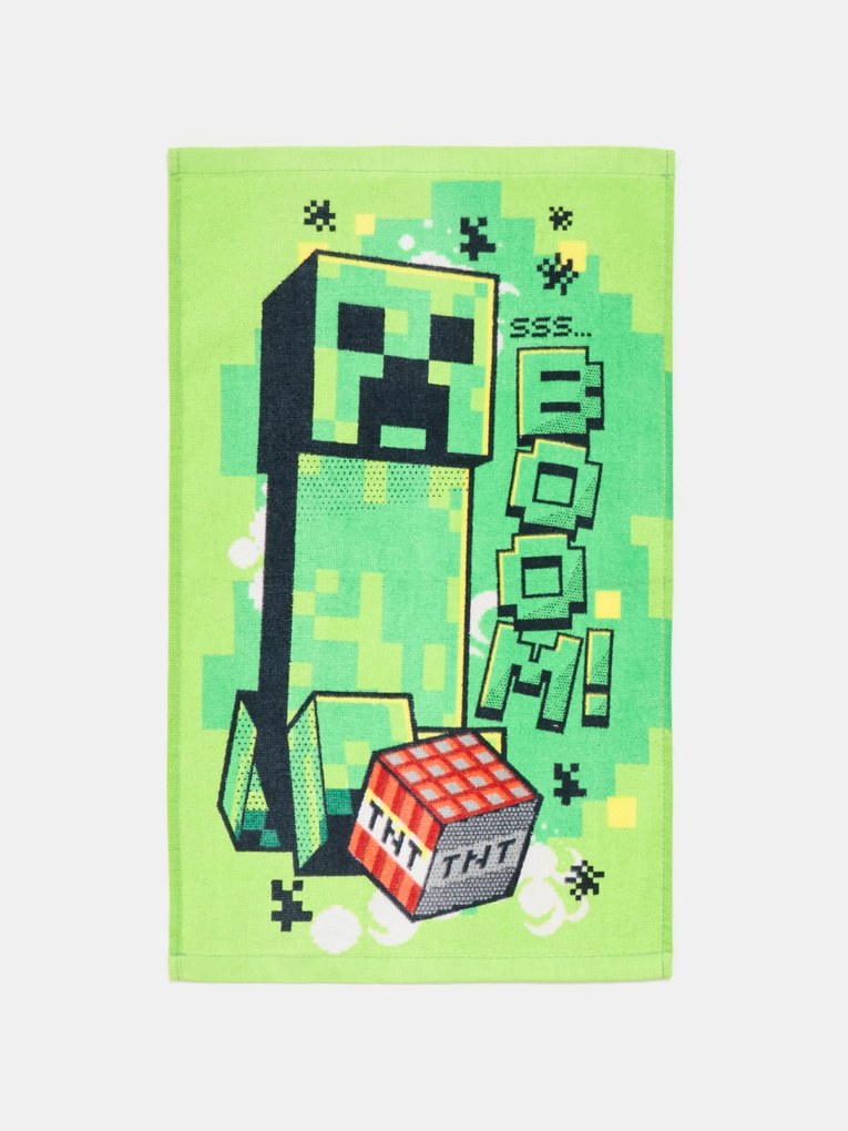 Sinsay - Dětský bavlněný ručník na ruce Minecraft - zelená