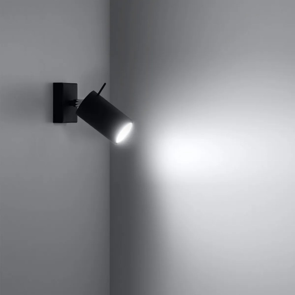 Sollux Lighting Nástěnné svítidlo RING černé